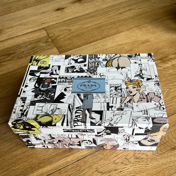 Prada | Shoes | Prada Cartoon Stamp Leather Sneakers | Poshmark